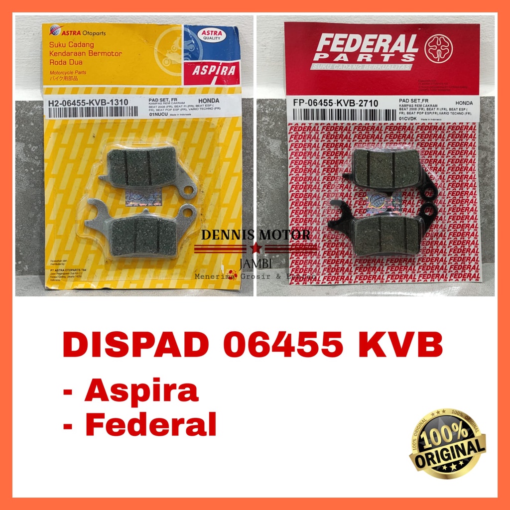 Jual DISPAD 06455 KVB ASPIRA - FEDERAL ORIGINAL 100% ASLI | Shopee ...