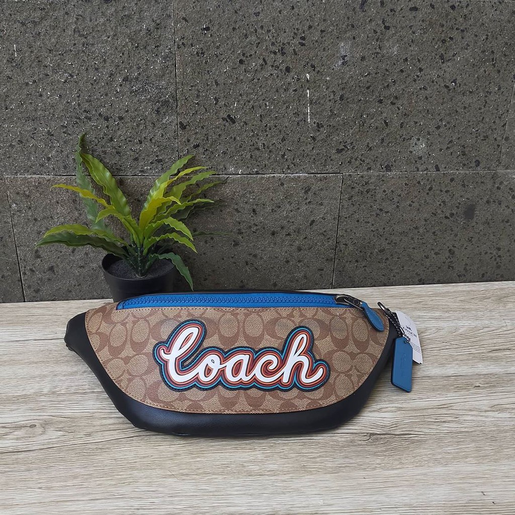 Jual Coach Warren BeltBag In Signature Canvas With Coach Script ...