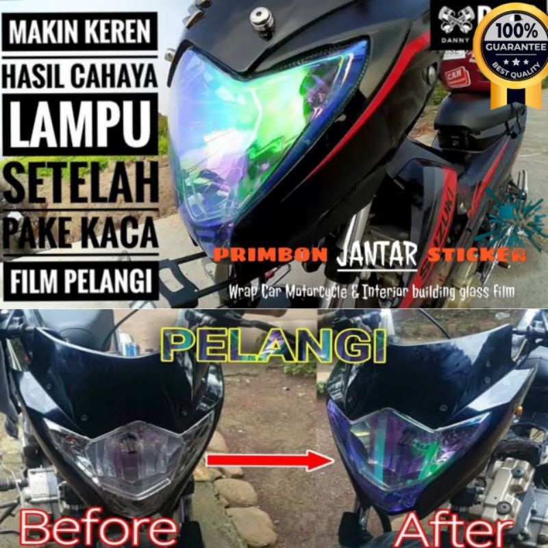 Jual Sticker skotlet hybrid pelangi stiker headlamp motor mobil ...