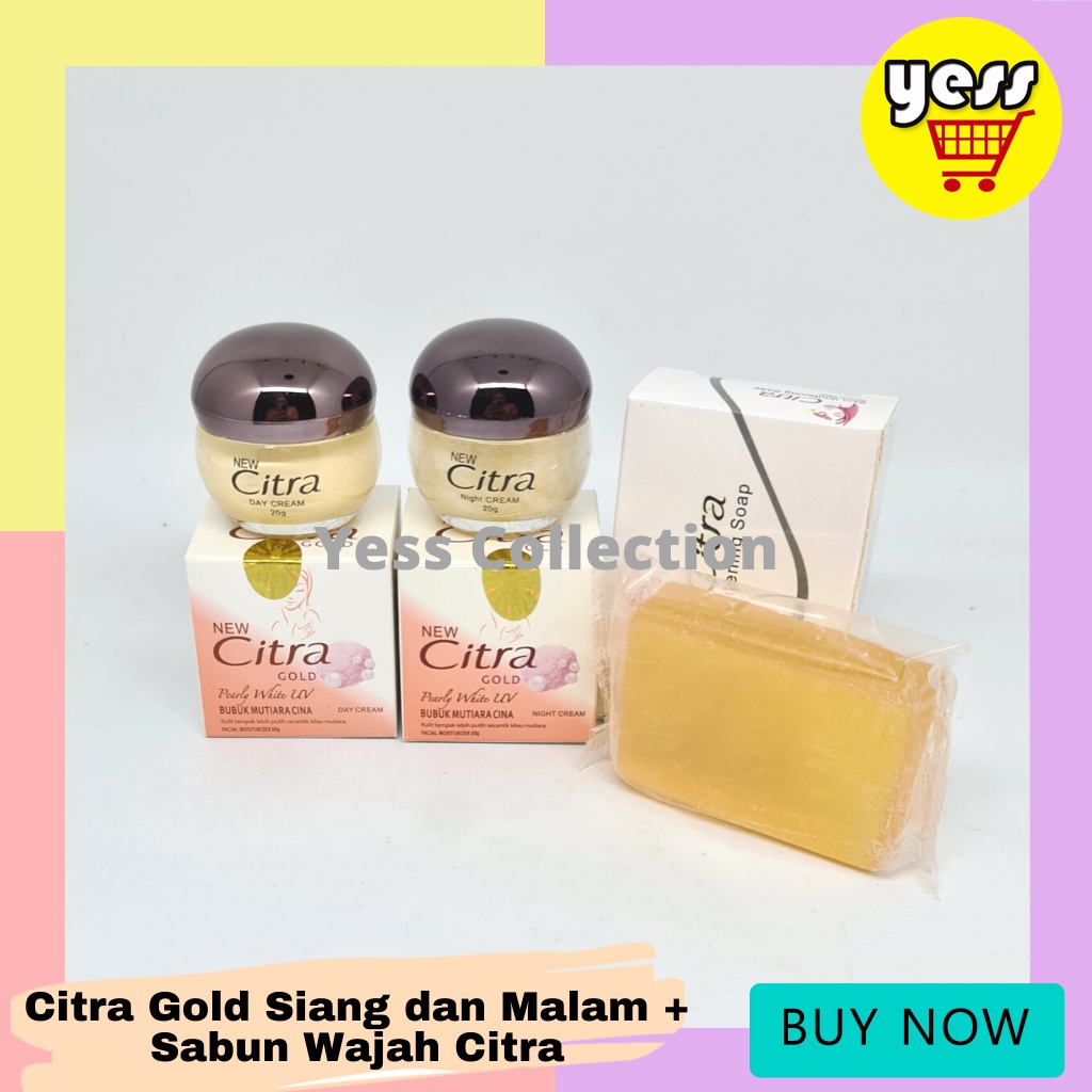 Jual Citra Gold Siang dan Malam + Sabun Wajah Citra | Cream Citra Gold ...