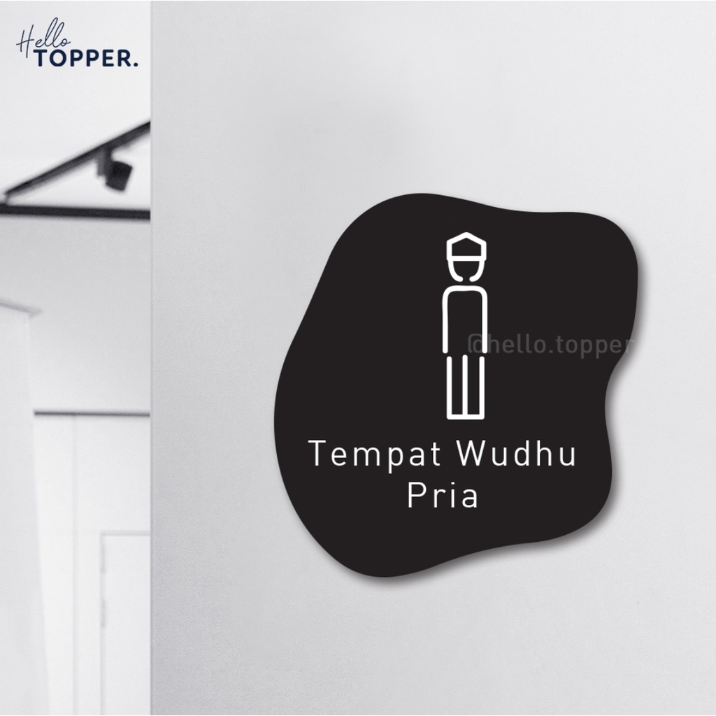 Jual Tempat Wudhu Pria Sign Board Akrilik Print Signage Acrylic ...