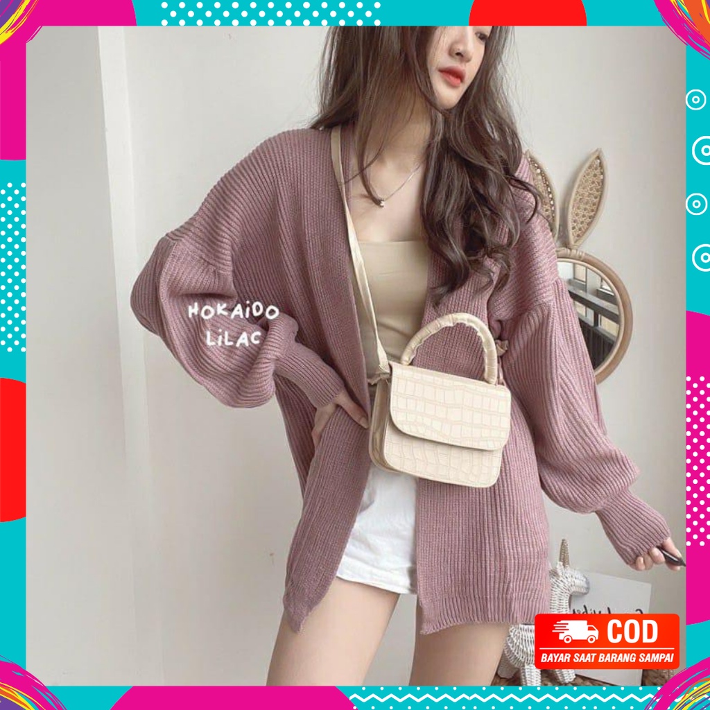 Jual CARDIGAN RAJUT KOREA TEBAL PREMIUM IMPORT OUTER WANITA KANCING KEKINIAN FASHION KOREAN ...