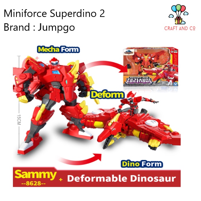 Jual Mainan robot Mini force Miniforce super dino transform 2 ORI Jumpgo | Shopee Indonesia