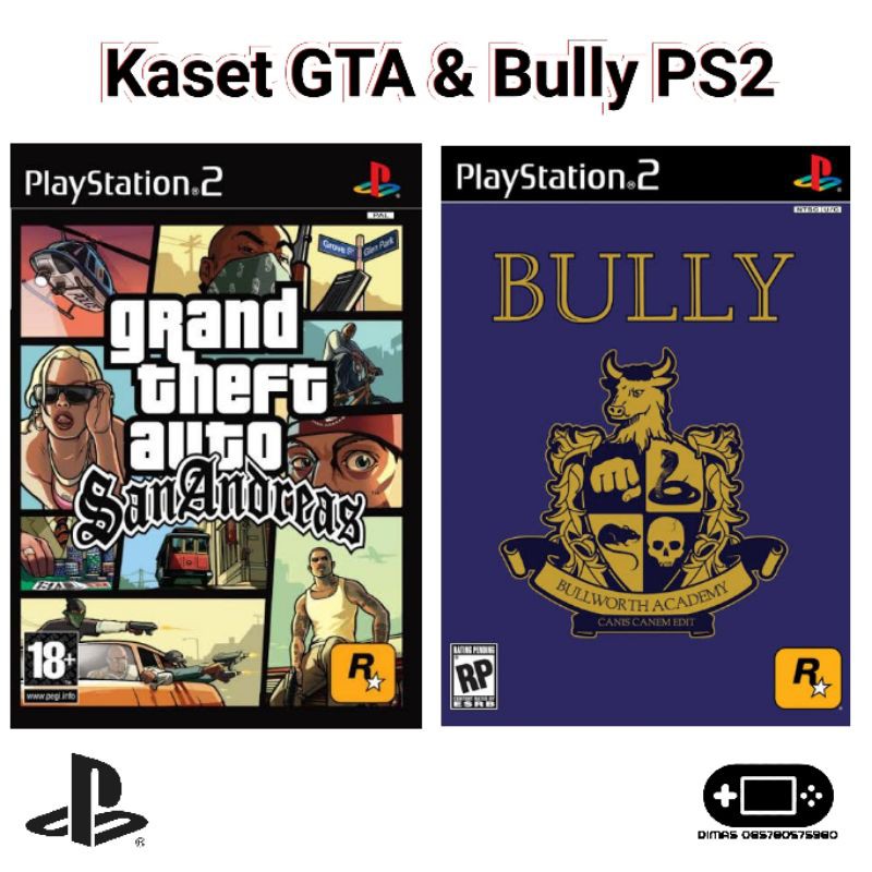 Jual Kaset PS2 GTA San Andreas Deadpool Vice Liberty City Stories ...