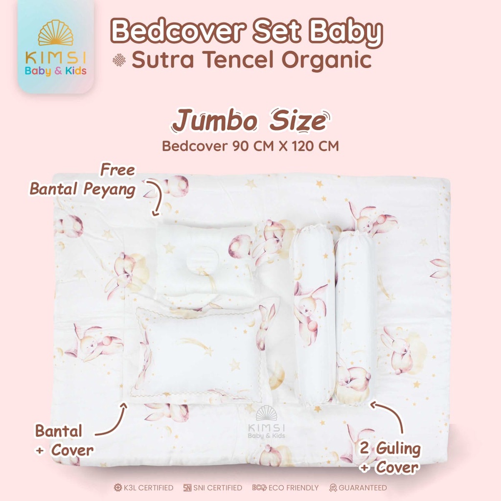 Jual BEDCOVER SET BABY SUTRA TENCEl ORGANIC SELIMUT BAYI MOTIF KARTUN ...