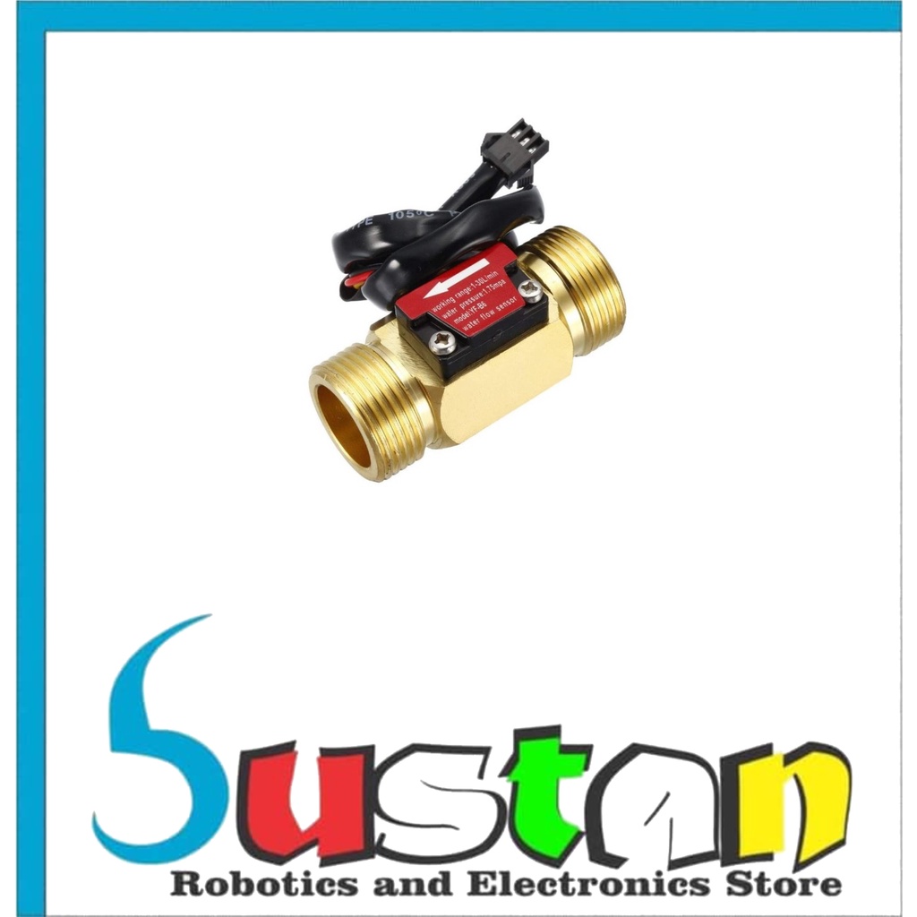 Jual water Liquid Flow Sensor 3/4 inch Inchi 3/4" Kuningan Lurus aliran ...