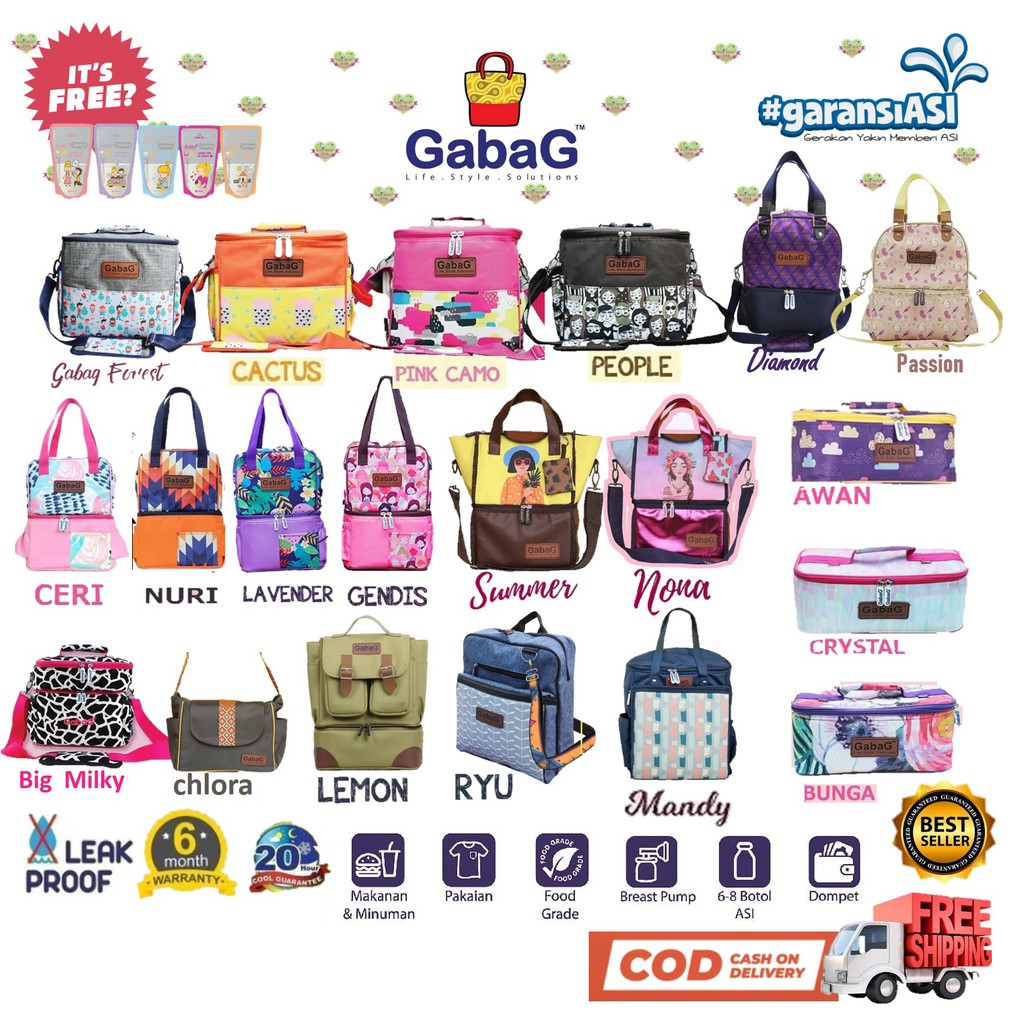 Jual COD TAS GABAG COOLER BAG / TAS PENDINGIN ASI IBU MENYUSUI SLING ...