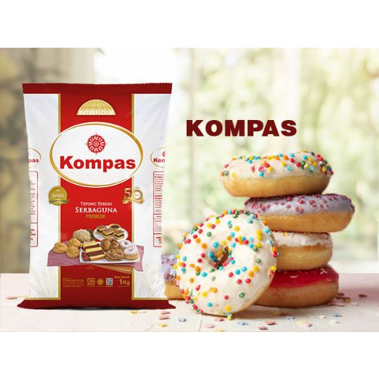 Jual Tepung Terigu Kompas 1 kg 1 dos (1 kg x 10 pc) | Shopee Indonesia
