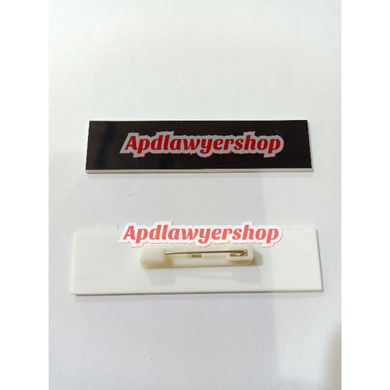 Jual Papan Nama Dada Peniti Acrylic Akrilik Gravo 2cm×8cm Bahan Name ...
