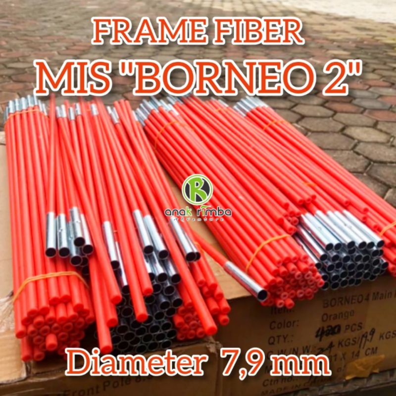 Jual Frame Fiber Borneo 2 diameter 7,9 mm warna merah TENDA DOME ...
