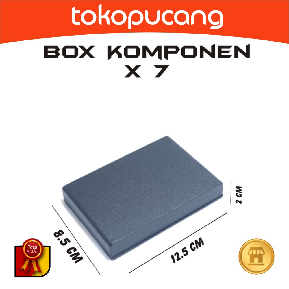 Jual Box Kotak Casing Plastik X7 for Komponen DIY Ukuran 12.5 x 8.5 x 2 ...