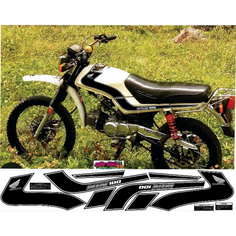 Jual Stiker Striping Honda WIN 100 Desain Trill classic - Stiker Lis ...