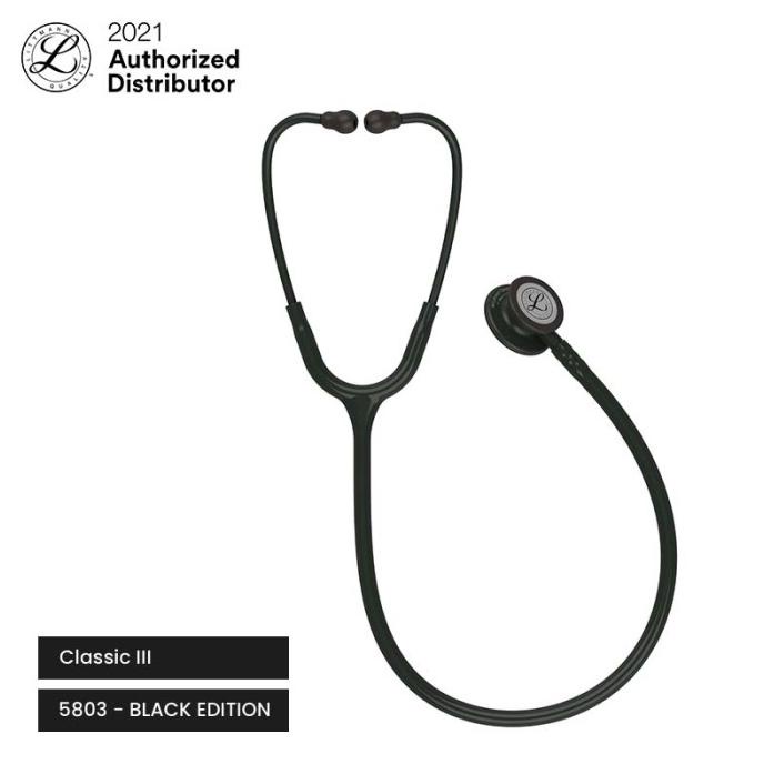 Jual 3M Littmann Classic III Stethoscope / Stetoskop - 5803 BLACK ...