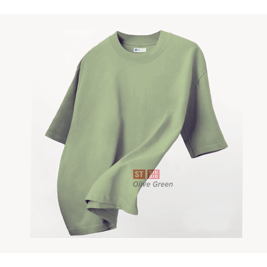 Jual Kaos Oversized Polos Olive Green Basic Tshirt Polos Oversized Unisex | Shopee Indonesia