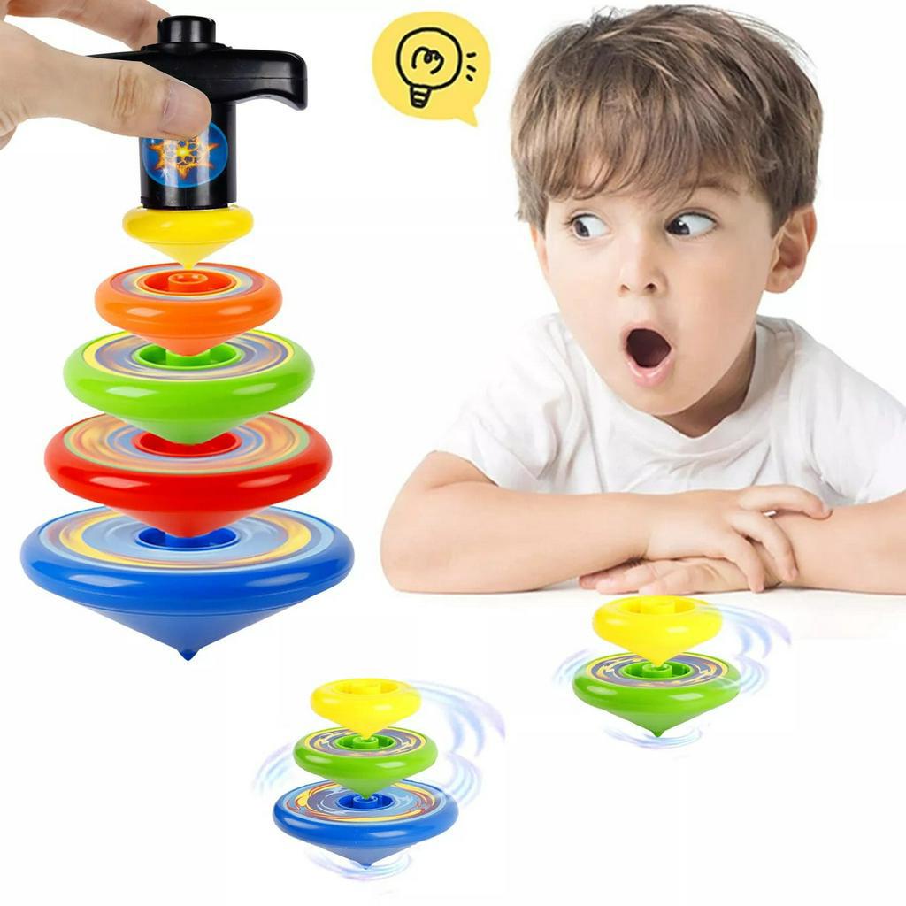 Jual Mainan Gasing Anak Spinning Tops For Kids fun stacking music multi ...