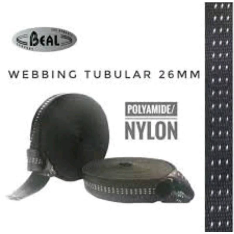 Jual tali webbing tubular 26mm nylon BEAL original meteran | Shopee ...