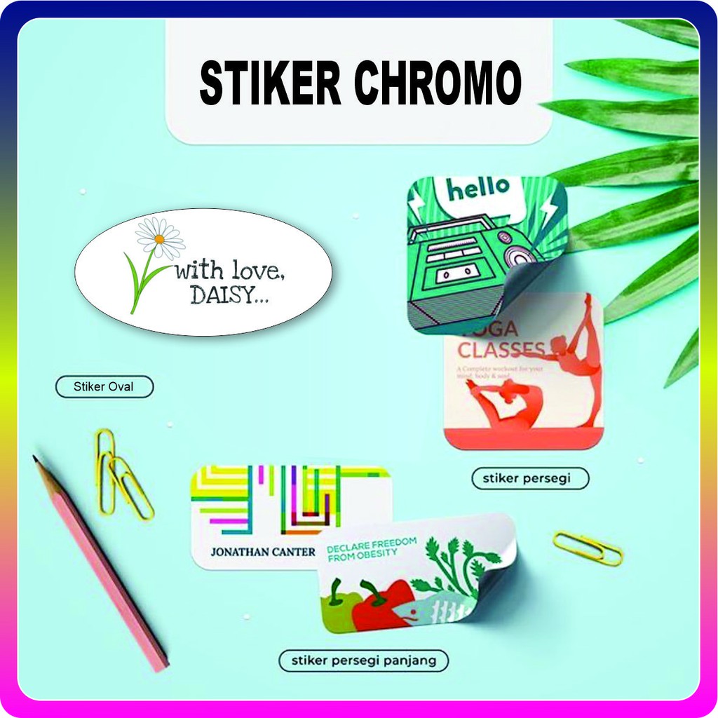 Jual CETAK STIKER PERSEGI OVAL CUSTOM DESAIN PRODUK MAKANAN MINUMAN KUE ...