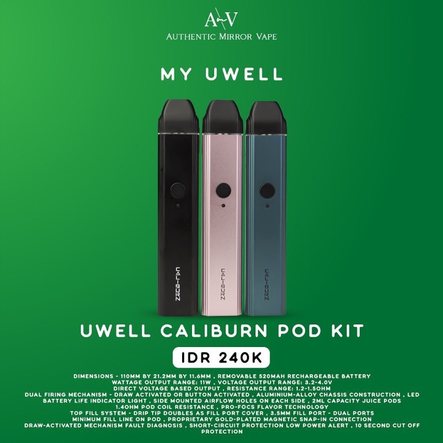 Jual Uwell Caliburn Pod Kit 100% Authentic By My Uwel - PS | Shopee ...