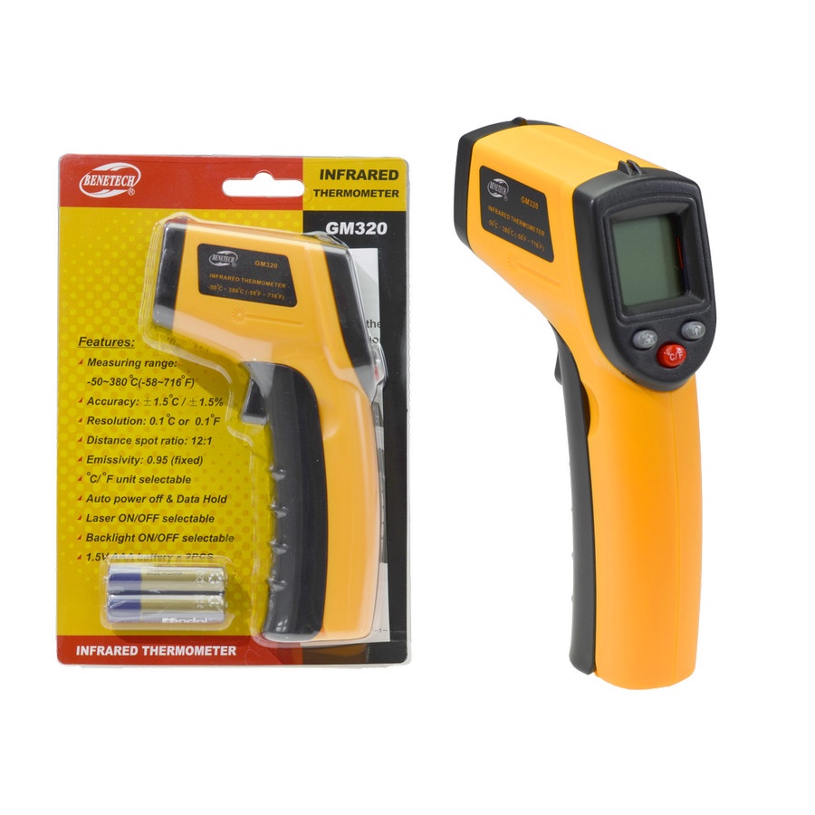 Jual Benetech GM320 Infrared Thermometer ORIGINAL Termogun Termometer ...