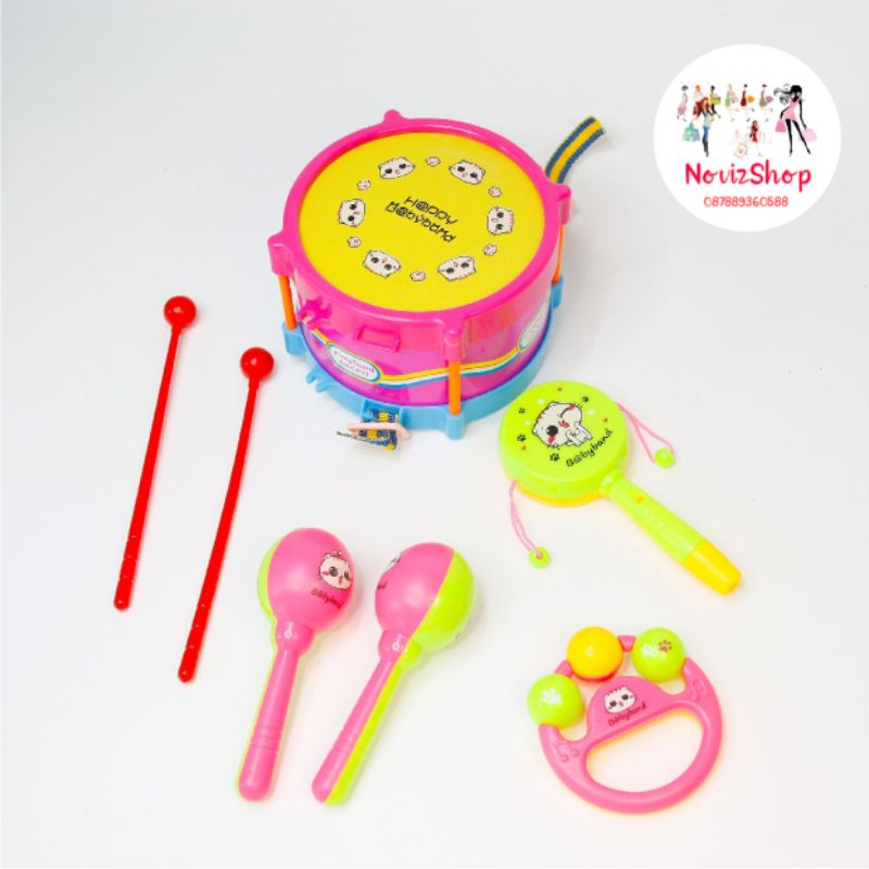 Jual Mainan Bayi Baby Drum Set 5pcs Mainan Alat musik Drum Mainan ...
