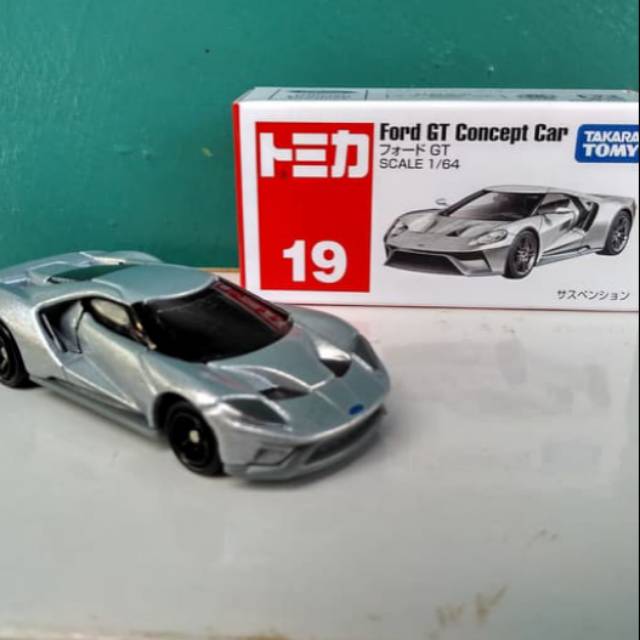 Jual Tomica No 19 Ford GT Concept car diecast mobil Takara Tomy reguler ...