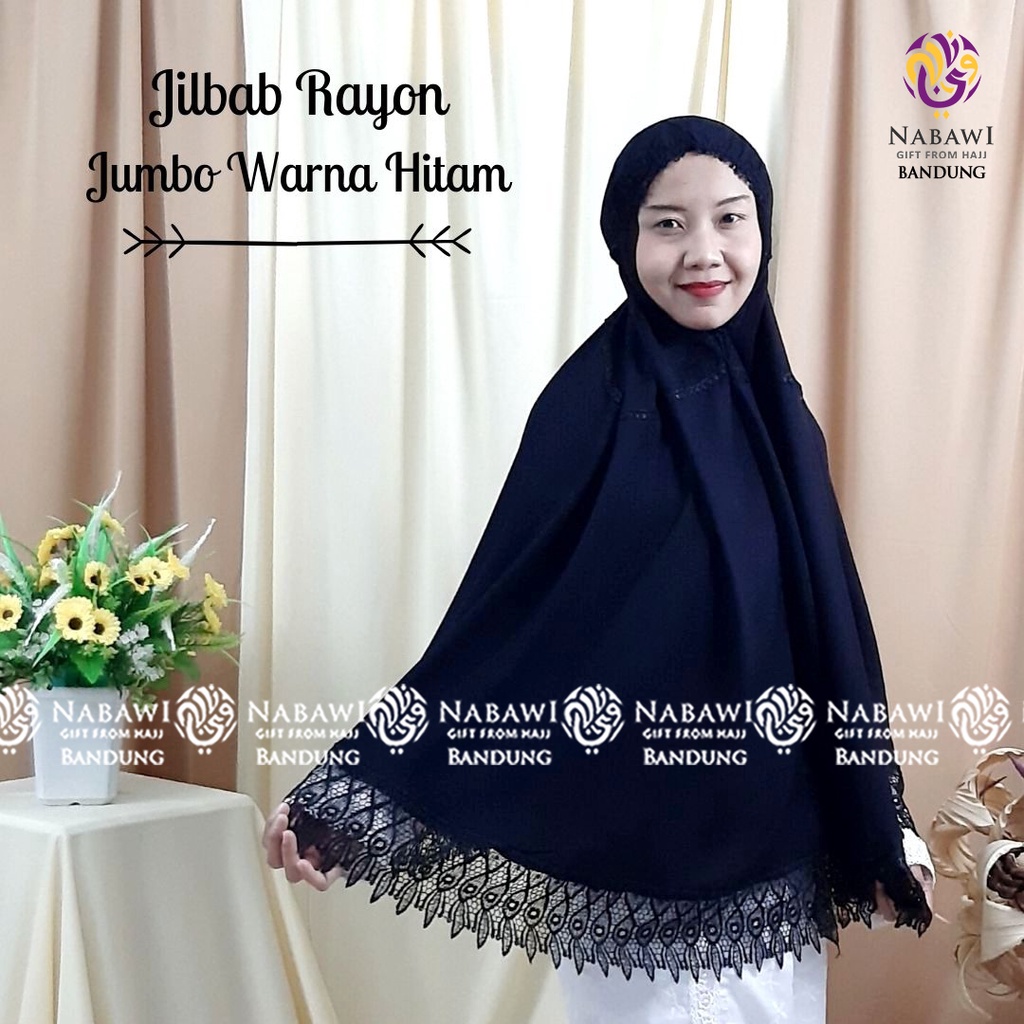Jual Jilbab Ihram Wanita Jilbab Rayon Jumbo Hitam Polos Perlengkapan ...