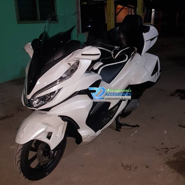 Jual Modifikasi PCX NEW Topbox PUTIH | Model GOLDWING | Shopee Indonesia