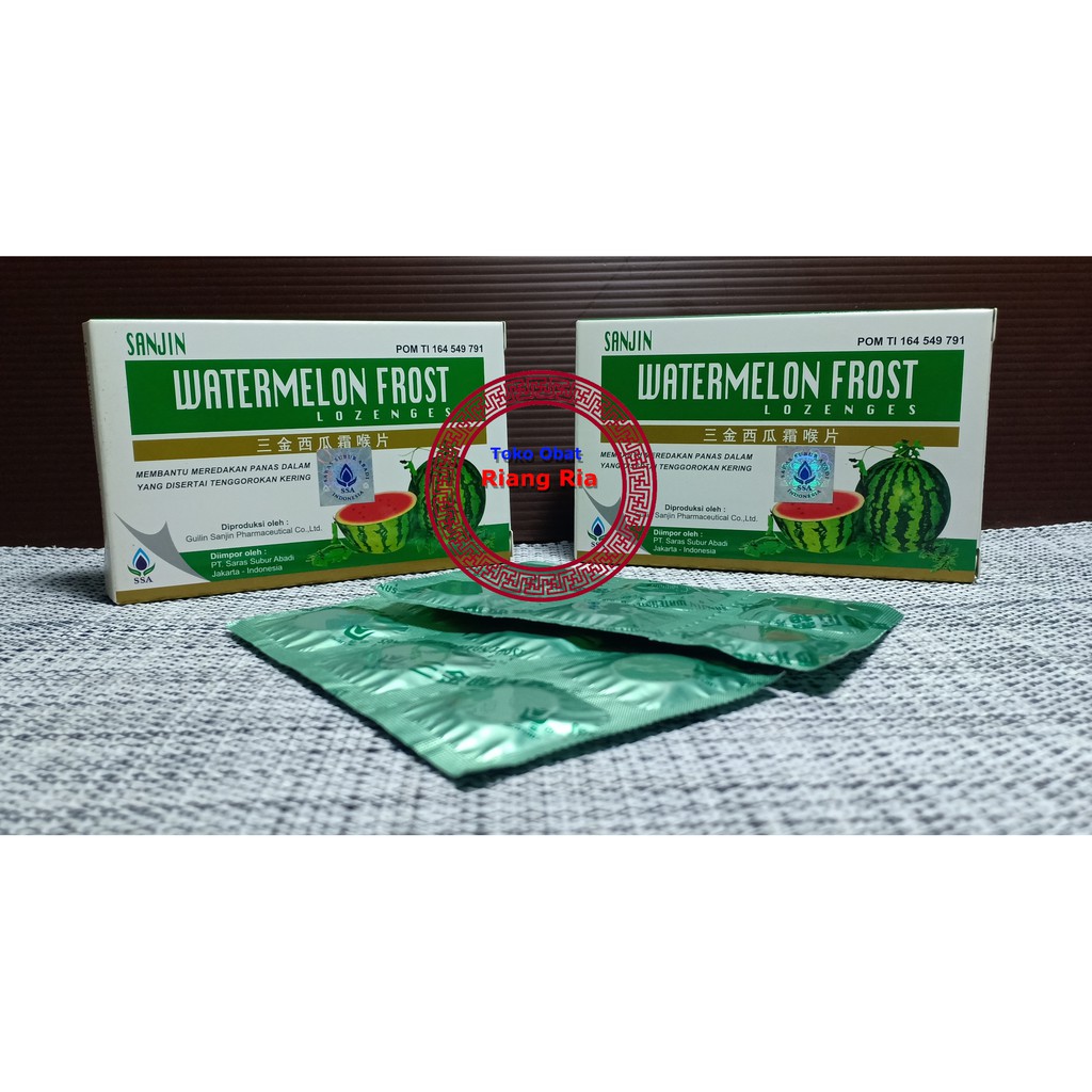 Jual SANJIN WATERMELON frost lozenges / OBAT BATUK HISAP | Shopee Indonesia