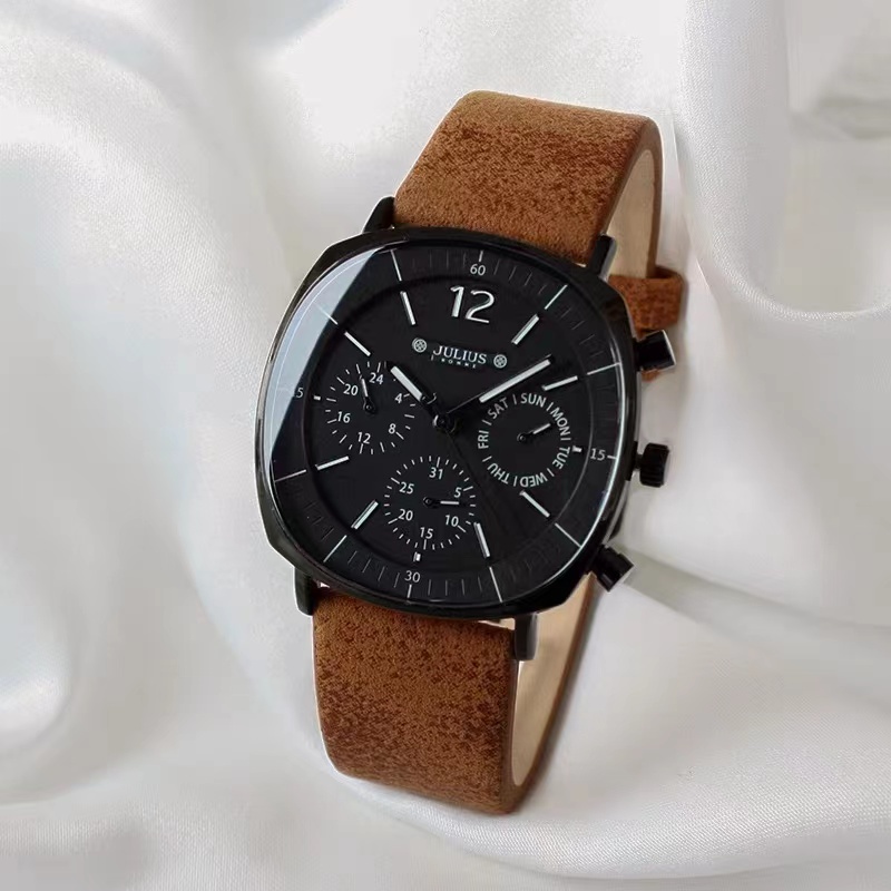 Jual Jam Tangan Julius Pria Strap Kulit JAH-098 | Shopee Indonesia