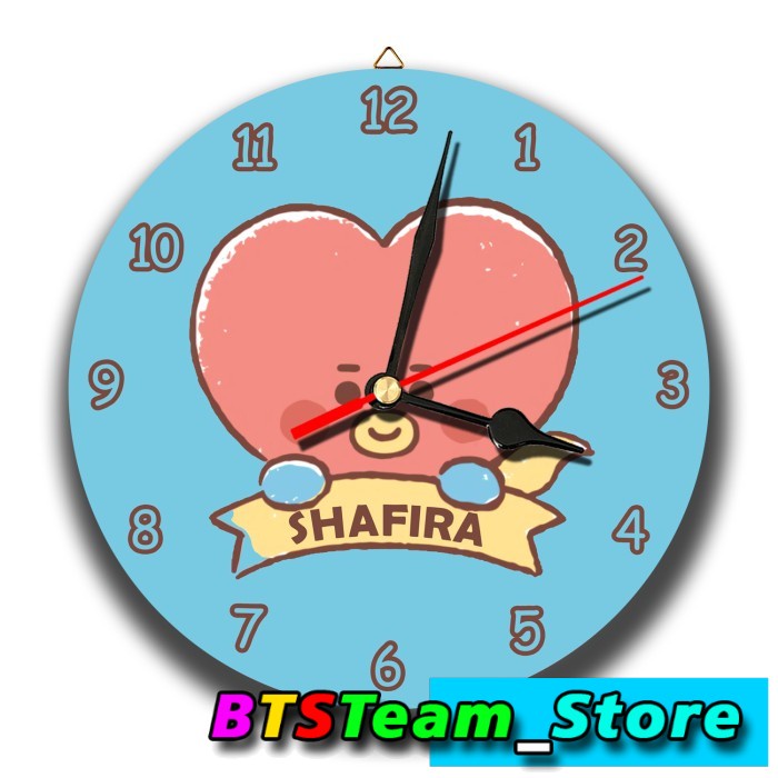 Jual BTS BT21 TATA Jam Dinding Kayu Custom Unik FREE DESIGN | Shopee ...
