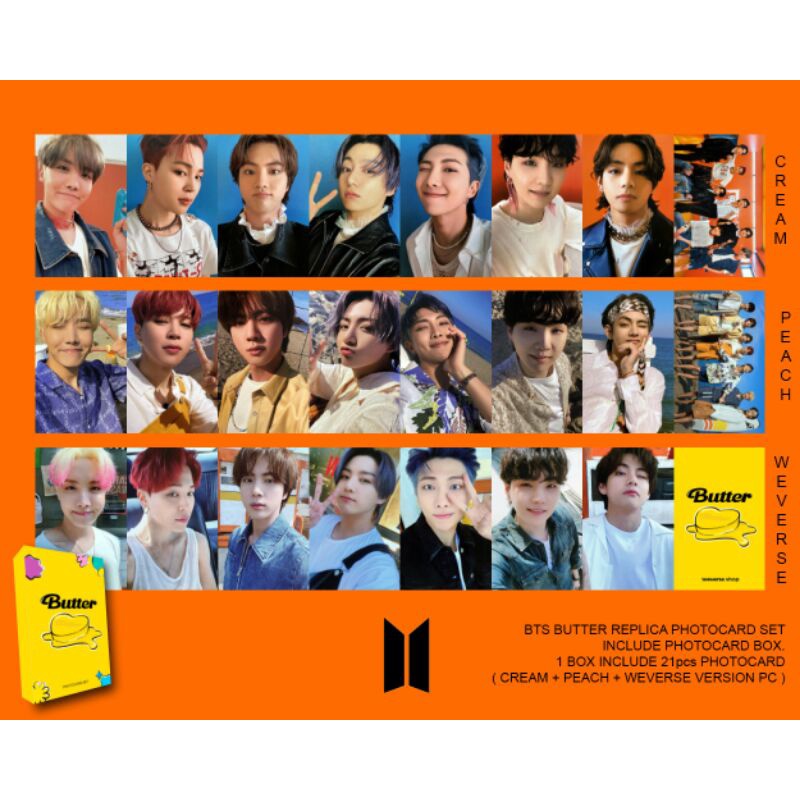 Jual BTS - BUTTER ALBUM REPLICA PHOTOCARD SET INCLUDE BOX , BTS ALBUM | Shopee Indonesia