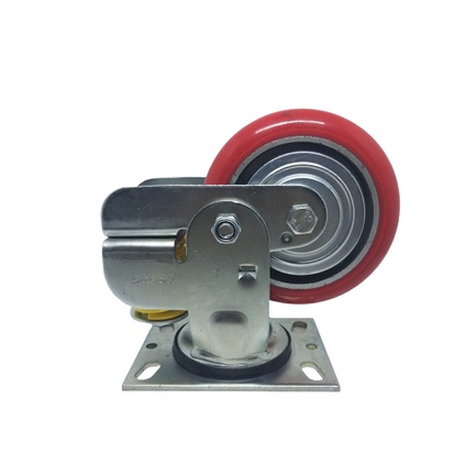 Jual Roda Troli Roda Trolley Roda PU Heavy Duty Osaka 6 inch Plat Hidup ...