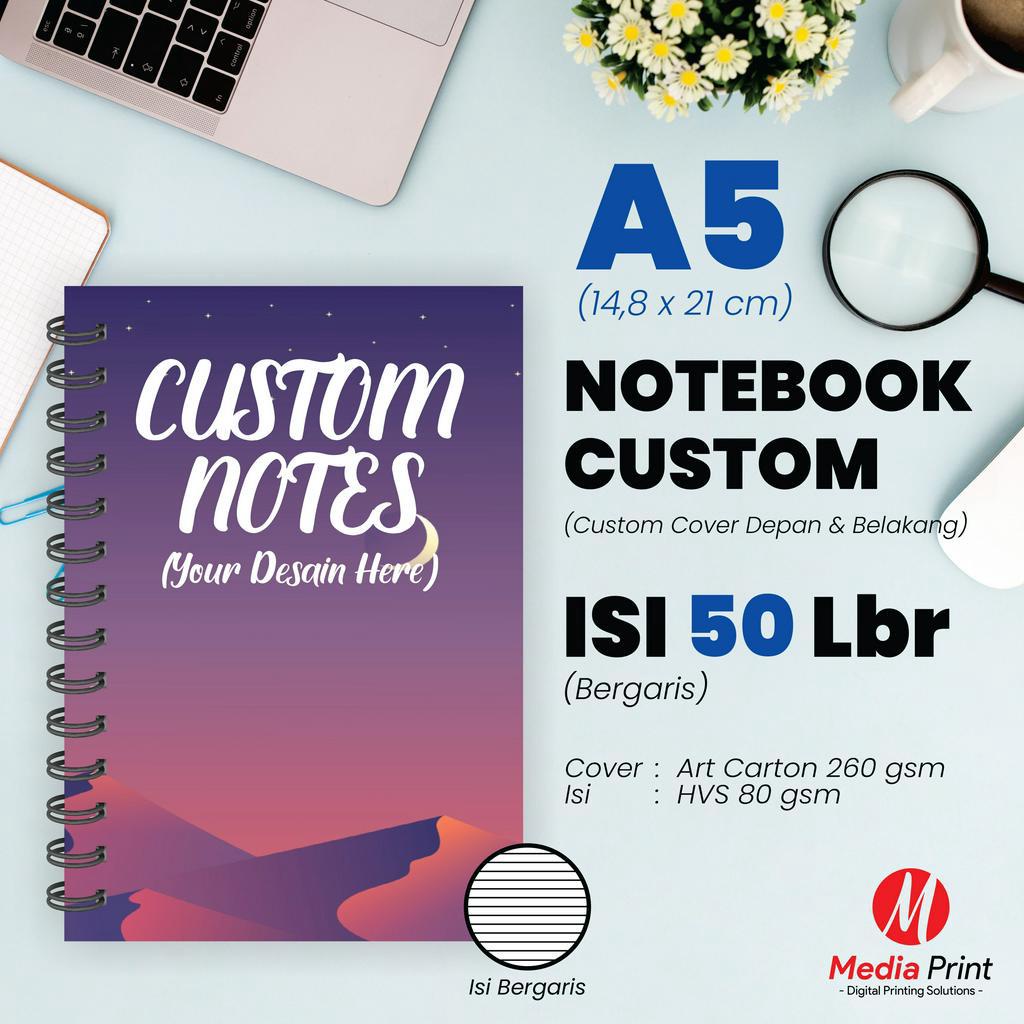 Jual Notebook Custom Spiral A5 / Block Note / Souvenir Isi 50 lbr ...