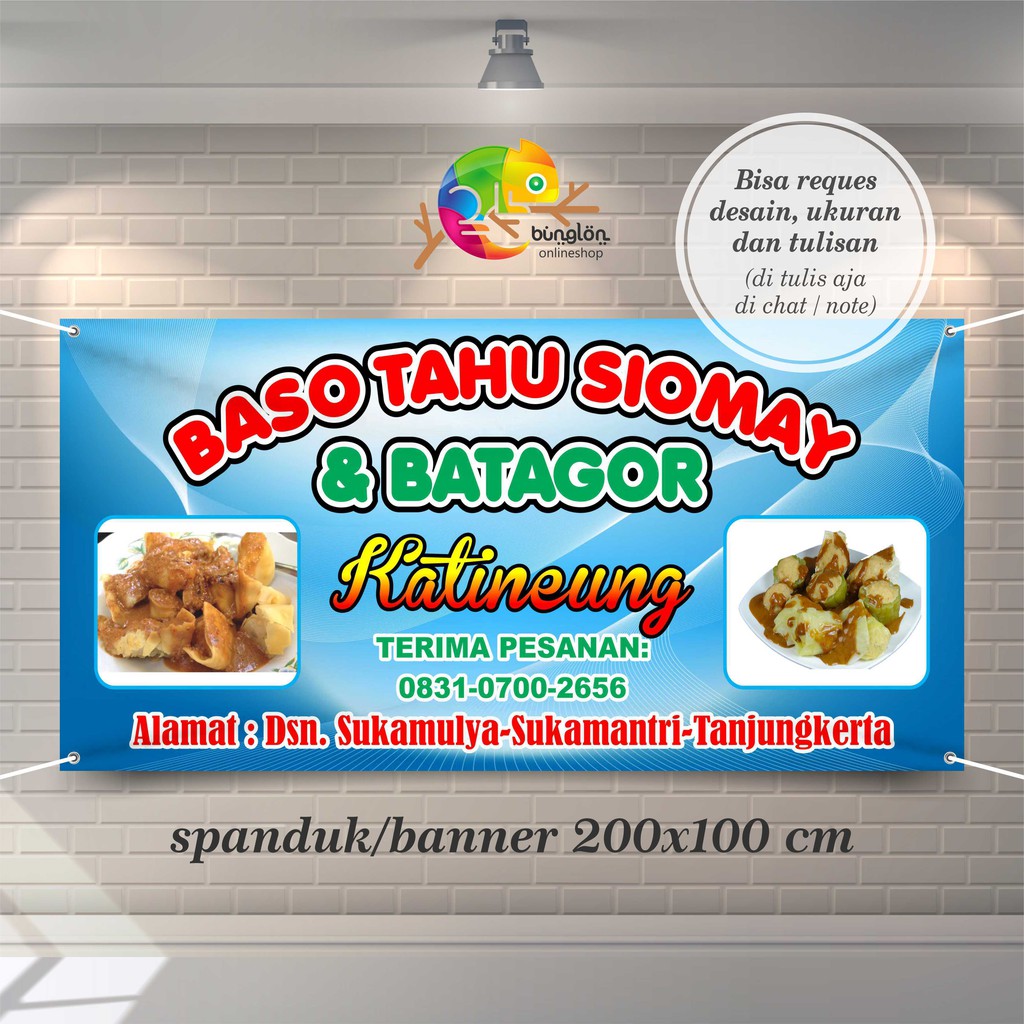 Jual Spanduk, Banner Baso Tahu Siomay Batagor | Shopee Indonesia