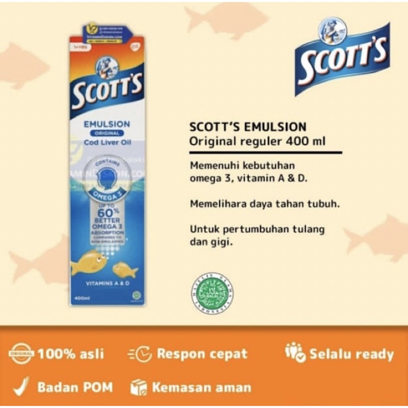 Jual Scott emulsion original 400 ml ( vitamin penggemuk badan anak ...