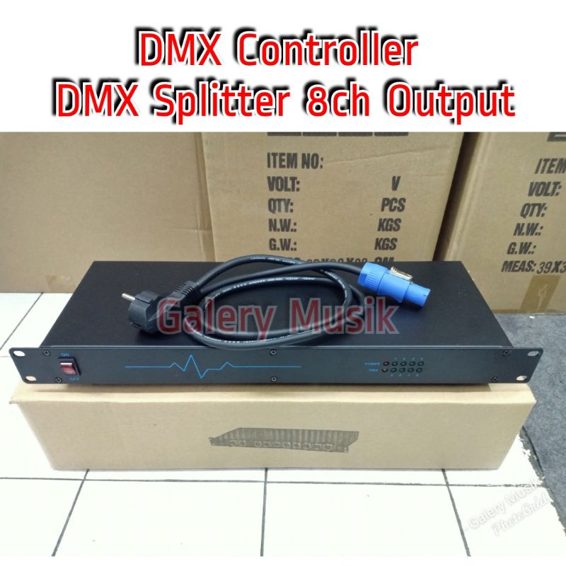 Jual Splitter Dmx controller 8 Chanel output atau spliter / penguat dmx ...