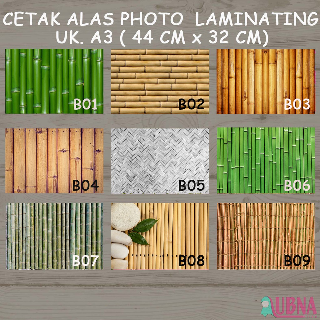Jual Paling Murah.. Alas Photo Foto Produk A3 Laminating Motif Bambu ...