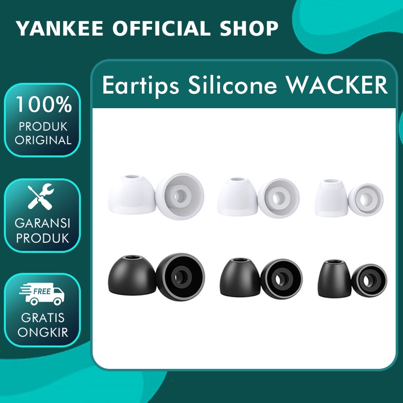 Jual Earphone Eartips WACKER Germany Silicone Karet Earphone Karet ...