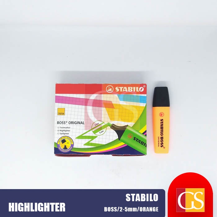 Jual Stabilo / Highlighter BOSS Orange Oranye 70/54 Original Per 1 Pcs | Shopee Indonesia