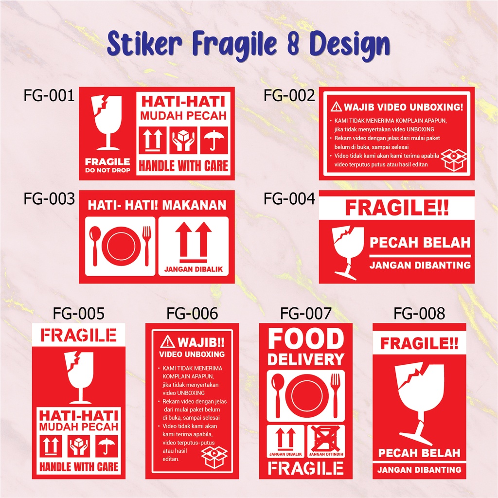 Jual Stiker Fragile Stiker Barang Mudah Pecah | Shopee Indonesia