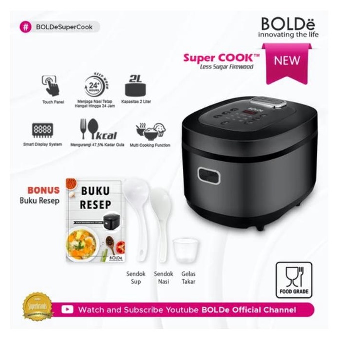 Jual :=:=:=:=] BOLDe Rice Cooker Super Cook Less Sugar FIREWOOD ...