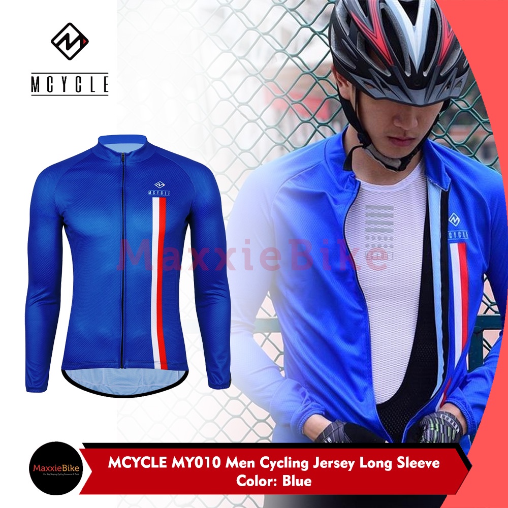 Jual MCYCLE Baju Jersey Sepeda Pria Lengan Panjang MY010 Men Cycling ...