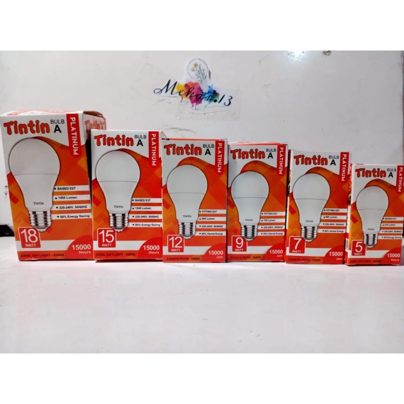Jual Lampu LED Tin-Tin Platinum 5 WATT, GARANSI 1 TAHUN, TIN-TIN ...