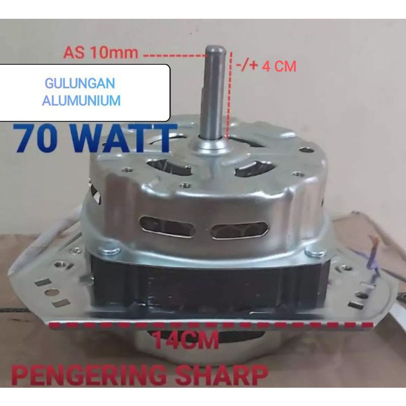 Jual Dinamo Spin Sharp / Motor Pengering Mesin Cuci SHARP 70 W diameter as 10 mm | Shopee Indonesia