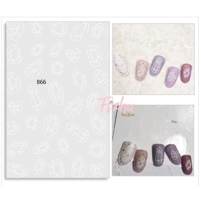 Jual sticker kuku DIAMOND LAYOUT / nailart sticker | Shopee Indonesia