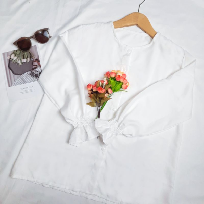 Jual Momo Set 5in1 Blouse + Vest rajut + Rok plisket + Hijab Bella OOTD ...