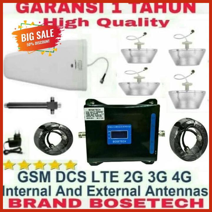Jual Rekomendasi Penambah Sinyal Hp Tri Band 2G/3G/4G Paket 4Way Antena Signal Hp | Shopee Indonesia
