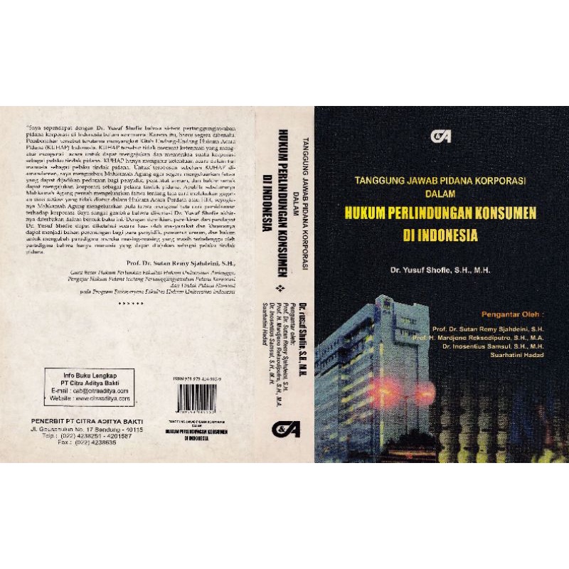Jual Hukum Perlindungan Konsumen di Indonesia - Yusuf Sofie | Shopee Indonesia