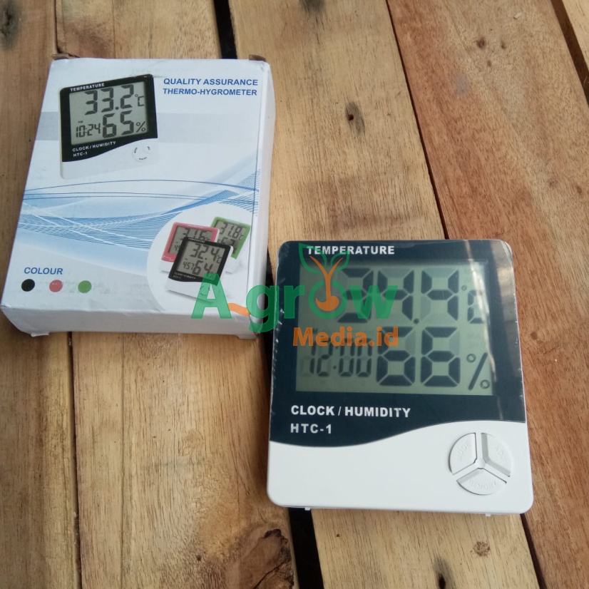 Jual HTC-1 Hygrometer Termometer Dalam Ruangan Digital Jam Thermometer ...