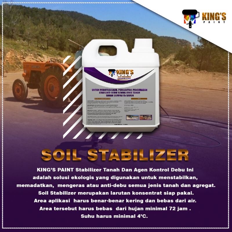 Jual SOIL HARDENER STABILIZER TERMURAH KING'S PAINT 5 LITER | Shopee ...